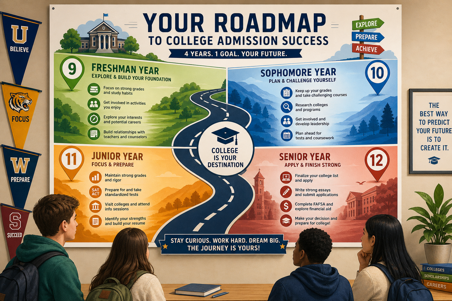 High School Roadmap for College Admissions: 4-Year Planning Guide ...